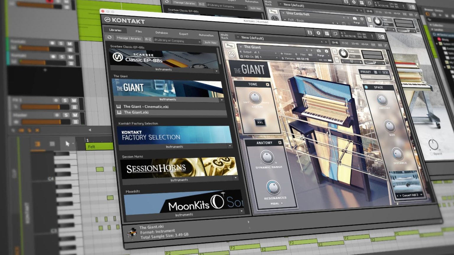 Test: Native Instruments The Giant - XXL Upright Piano-VST