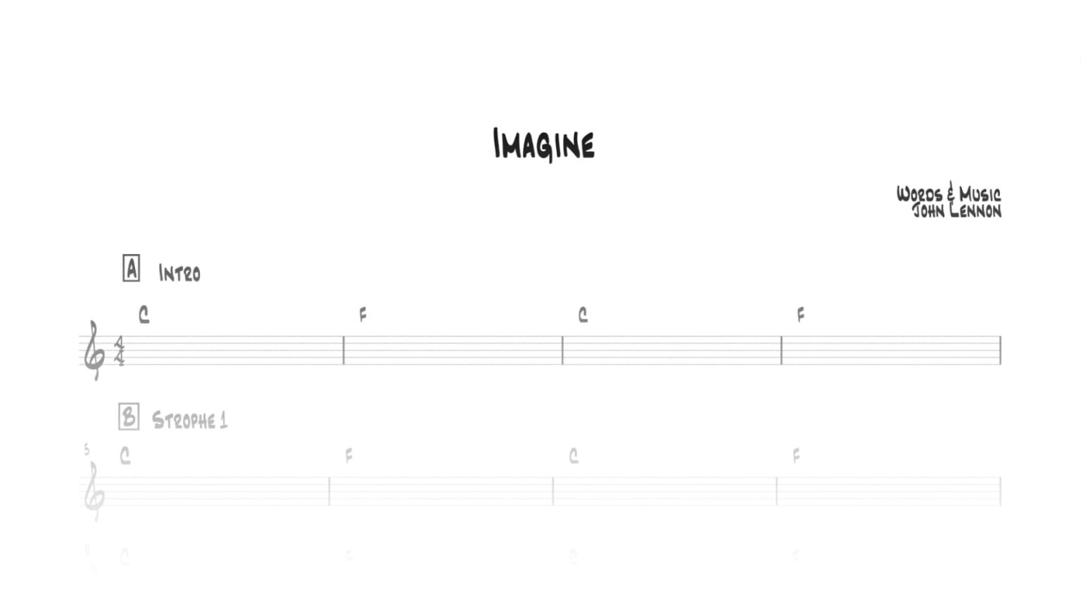 John Lennon: Imagine - Piano-Chords - Pianoo
